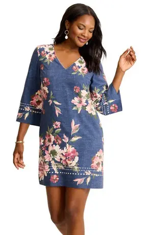 Tommy Bahama Fuji Tidal Bloom Silk Mini Dress