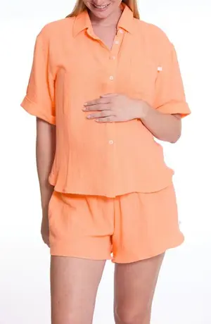 CACHE COEUR Maternity Pajama Set Ice Cream - Apricot