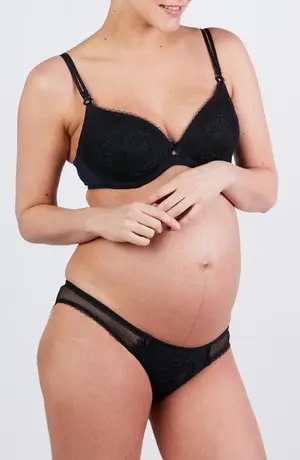 CACHE COEUR Louise Maternity And Nursing Push-up Bra Navy