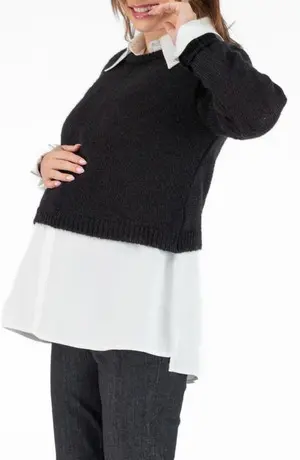 CACHE COEUR Gaspard Maternity Crop Top Sweater
