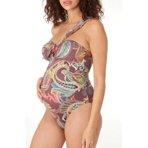 CACHE COEUR Maternity Bandana One-piece Swimsuit - Multicolor