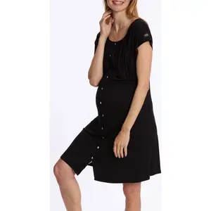 CACHE COEUR Louna Maternity And Nursing Nightdress - Black