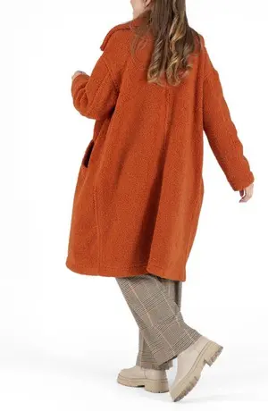 CACHE COEUR Léonie Long Maternity Coat - Copper