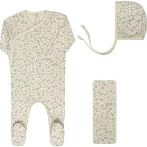 ELY'S & CO. Modal French Terry Vine Take Me Home Set - Ivory/sage