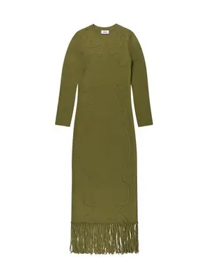 RO&ZO Applique Knit Maxi Dress