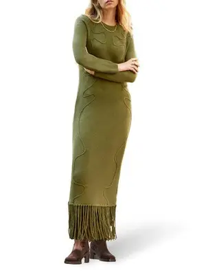 RO&ZO Applique Knit Maxi Dress