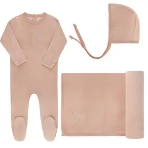 ELY'S & CO. Velour Floral Take Me Home Set - Pink