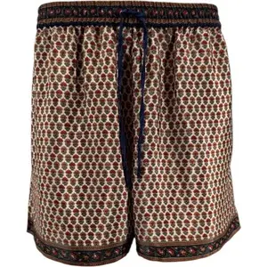 MONZLAPUR Embossed Botanical Crepe Shorts Copper