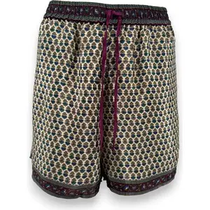 MONZLAPUR Embossed Botanical Crepe Shorts - Forest Plum