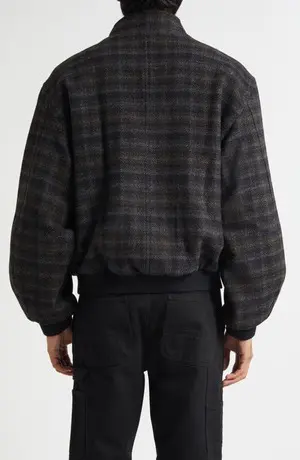 PALMES Plaid Wool Blouson Jacket