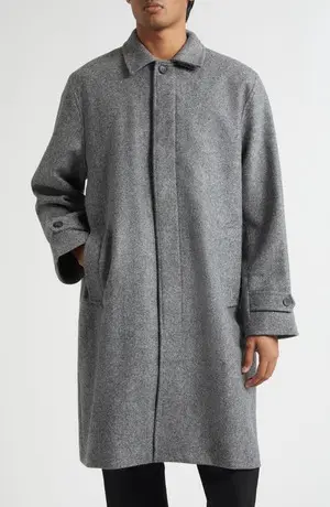 PALMES Heritage Herringbone Wool Coat