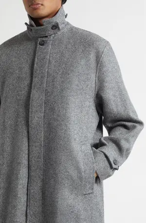 PALMES Heritage Herringbone Wool Coat