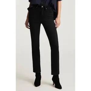 MAVI Kendra High-waist Straight-leg Jeans - Dark Smoke Flex Blu