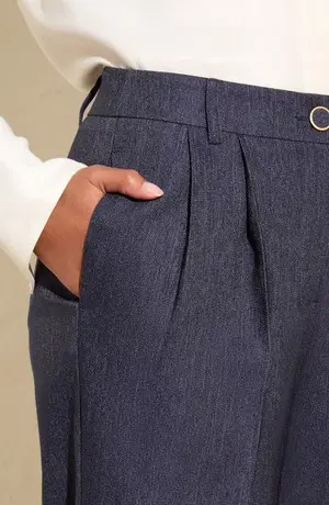 FRIENDS LIKE THESE Pleated Wide Leg Trousers