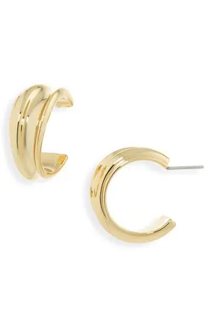Jenny Bird Lennon Hoop Earrings - High Polish Gold