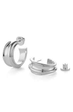 Jenny Bird Lennon Hoop Earrings - High Polish Silver