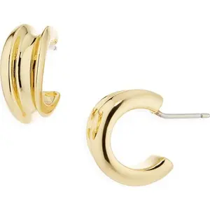 Jenny Bird Lennon Mini Hoop Earrings - High Polish Gold