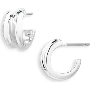 Jenny Bird Lennon Mini Hoop Earrings - High Polish Silver
