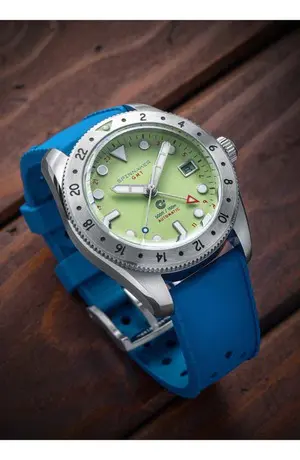 SPINNAKER Croft Gmt Automatic Bracelet & Rubber Strap Watch - Green