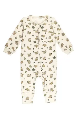 L'OVEDBABY Print Organic Cotton Zip Romper - Little Fox