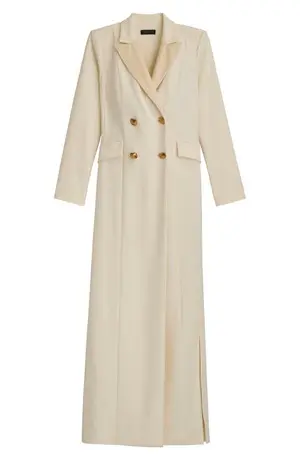 Donna Karan New York Double-breasted Crepe Blazer Gown