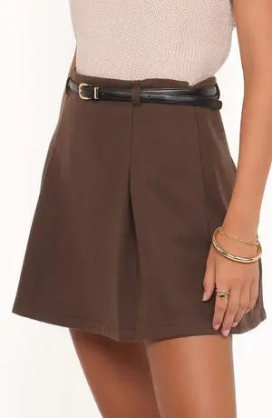 PETAL & PUP Cassia Belted Mini Skirt