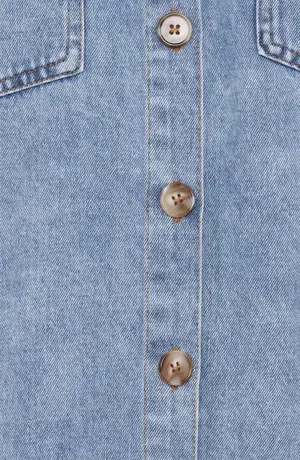PETAL & PUP Anicia Oversized Denim Shirt - Light