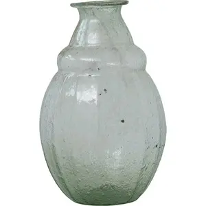 STORIED HOME Round Serene Glass Vase - Green