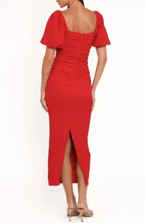 PETAL & PUP Cary Ruched Sheath Dress