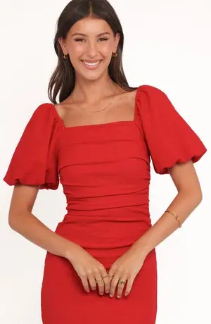 PETAL & PUP Cary Ruched Sheath Dress