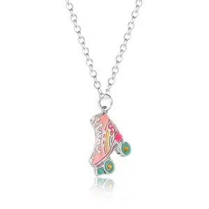 BARBIE Roller Skates 3d Pendant Necklace