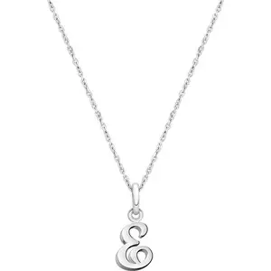 TINY BLESSINGS Sterling Silver Initial Necklace - Silver - E
