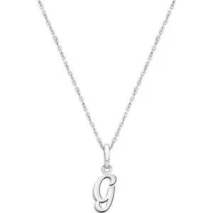 TINY BLESSINGS Sterling Silver Initial Necklace - Silver - G