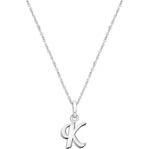 TINY BLESSINGS Sterling Silver Initial Necklace - Silver - K