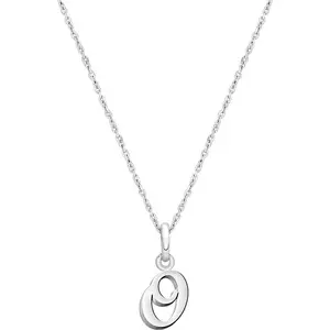 TINY BLESSINGS Sterling Silver Initial Necklace - Silver - O