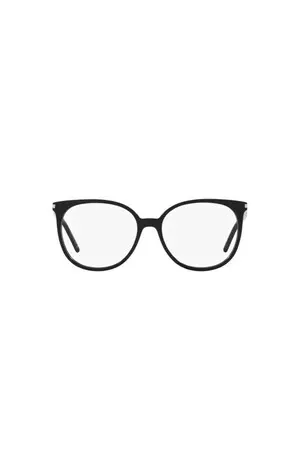 Saint Laurent Round Acetate Eyeglasses - Black