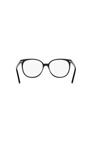 Saint Laurent Round Acetate Eyeglasses - Black