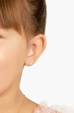 TINY BLESSINGS 14k Gold Enchanted Light Stud Earrings