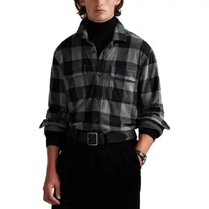 Ralph Lauren Buffalo Plaid Flannel Button-up Shirt - Polo Black/medium Flannel