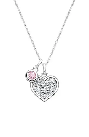 TINY BLESSINGS Sterling Silver Heart Birthstone Necklace - June