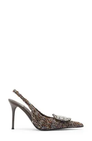 Jeffrey Campbell Regards Slingback Pump - Grey Multi Tweed