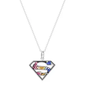 DC COMICS Superman Logo Stainless Steel Pendant Necklace