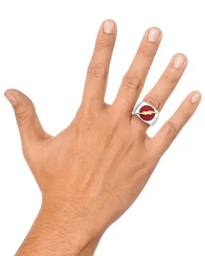 DC COMICS The Flash Stainless Steel Logo Ring