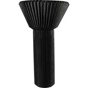 JONATHAN Y Archer 37" Modern Minimalist Pleated Shade Floor Lamp - Black