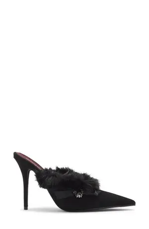 Jeffrey Campbell Rococo Faux Fur Mule