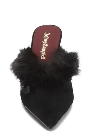 Jeffrey Campbell Rococo Faux Fur Mule