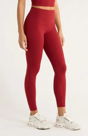 MPG Ribbed Leggings - Merlot