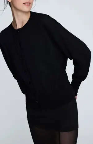 KENNETH COLE Semisheer Knit Cardigan