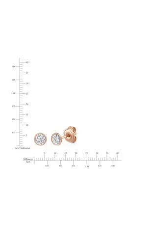 CRISLU Cubic Zirconia Bezel Stud Earrings