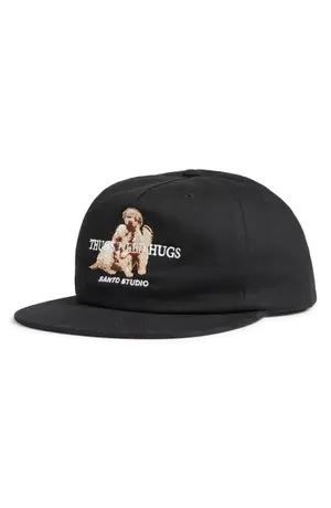 SANTO STUDIO SANTO STUDIO Thugs Need Hugs Baseball Cap Black